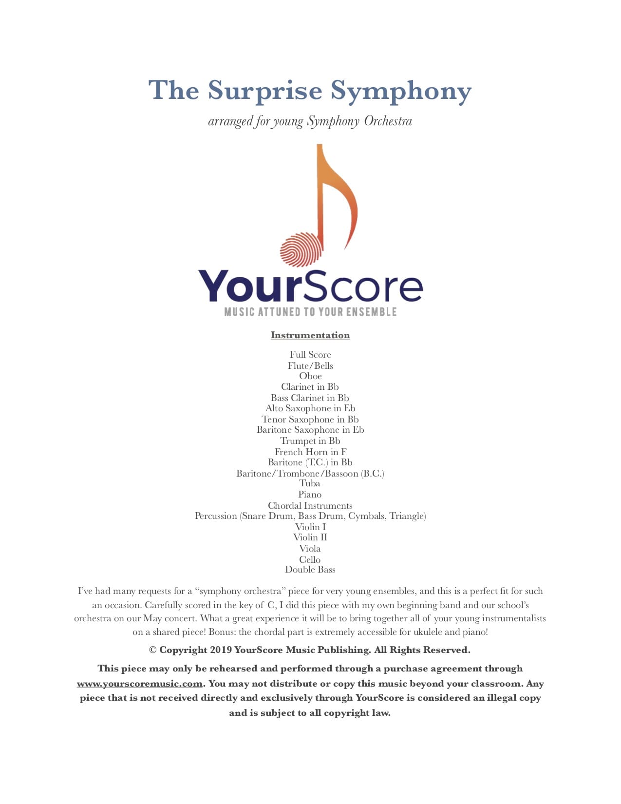 Surprise Symphony, The: Franz Joseph Haydn: Full Orchestra Sheet Music
