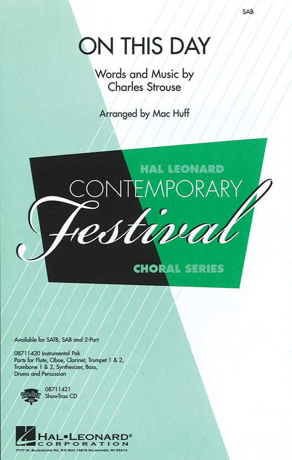 On This Day - SAB: Charles Strouse: Choir Sheet Music