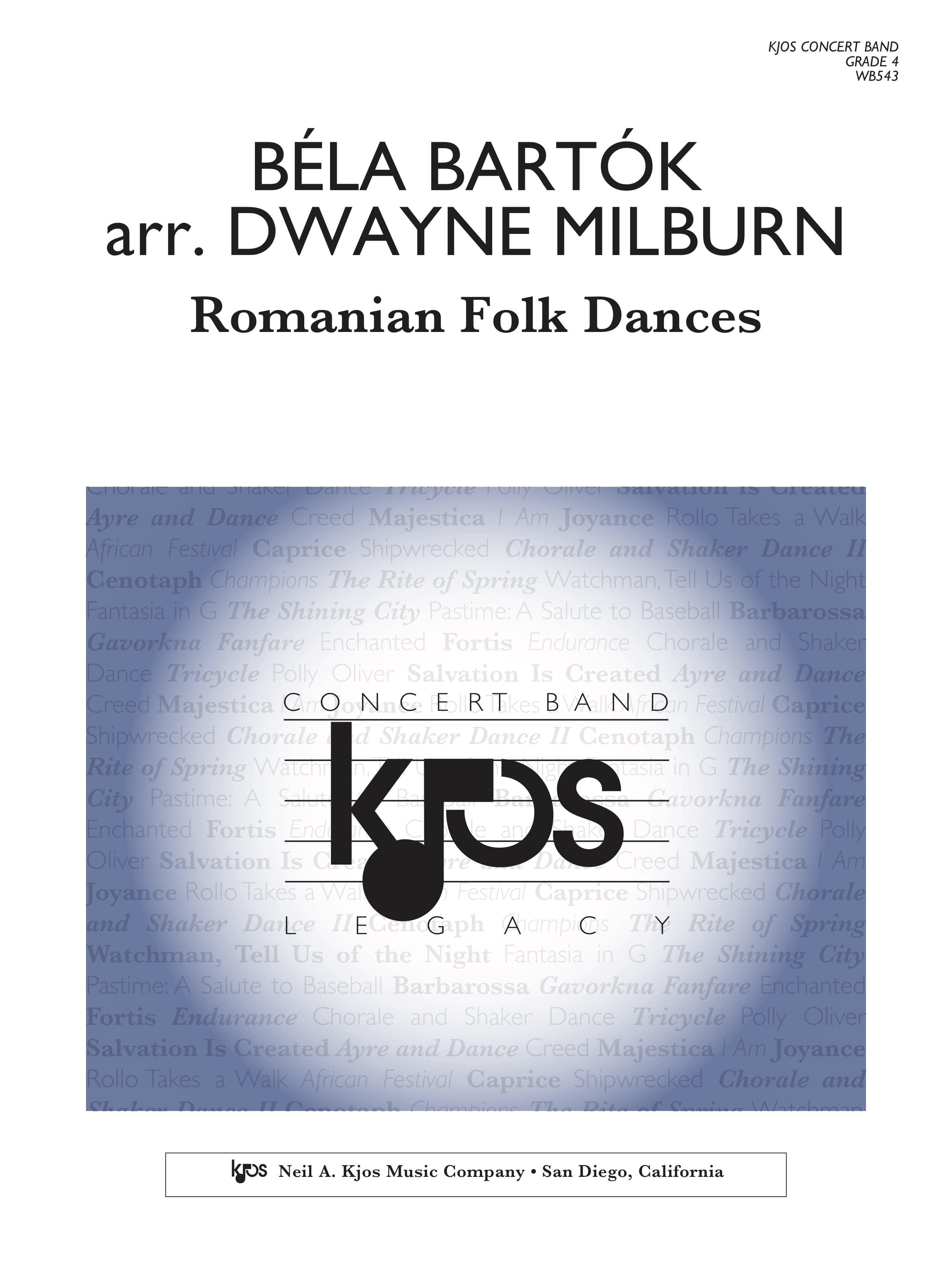 Romanian Folk Dances (Bartók): Bela Bartok: Concert Band Sheet Music